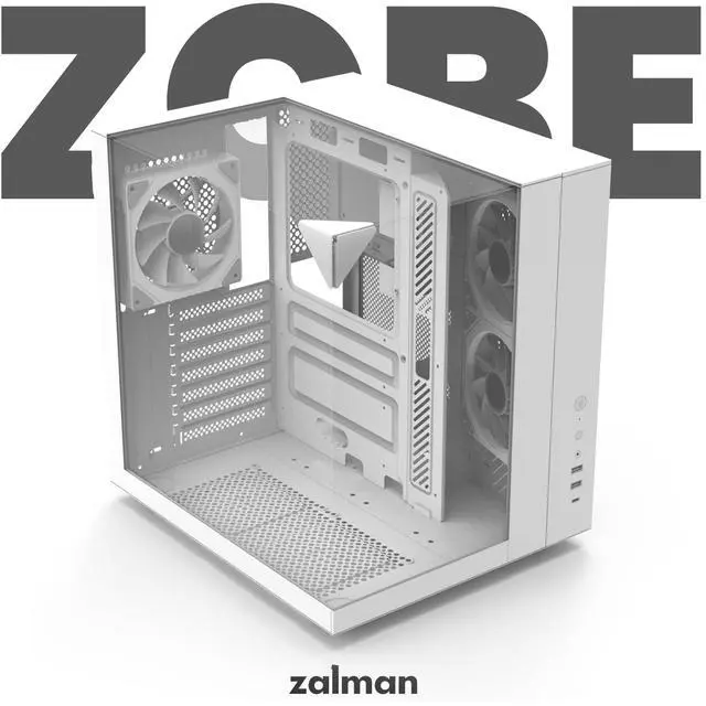 Zalman ZQBE ATX Mid Tower PC Case, 3 x PWM ARGB Fans with Multi-Port ...