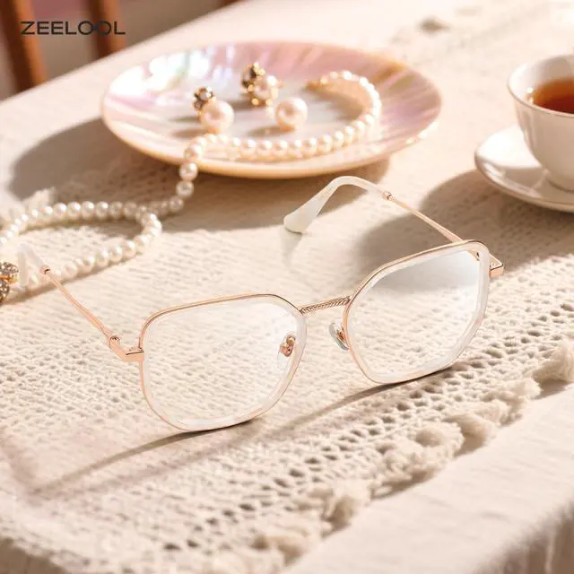 Zeelool Glasses Frames for Women Stylish Geometric Eyeglasses with ...