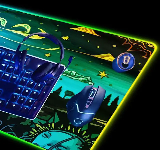 DINKY RGB Mouse Pad Large, Led Gaming Mousepad Glowing Mat Colorful ...