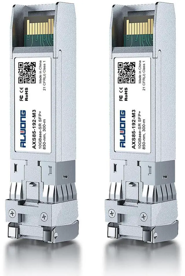 Alwong 2 PCS 10G SFP+ to LC Multimode Module, 10GBase-SR SFP+ ...