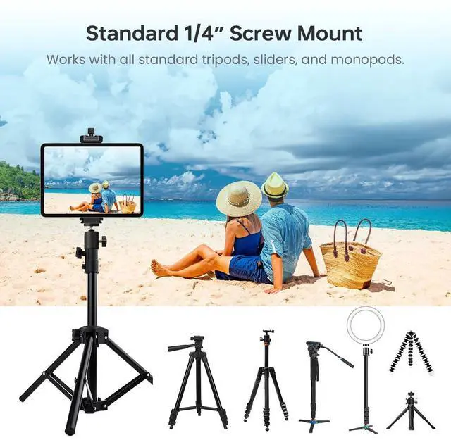 Aluminum iPad Tripod Mount Adapter with ARCA-Swiss Quick Release Plate ...