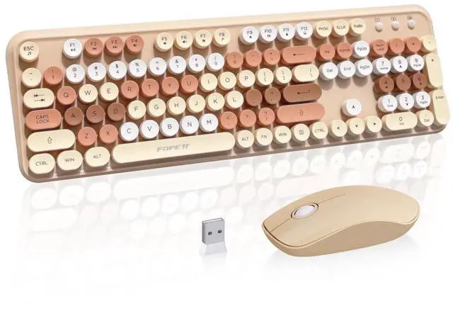 Ubxxziy Wireless Keyboard and Mouse Combo with Switch Button- 2.4GHz ...