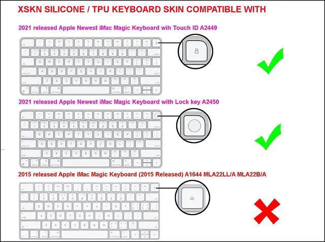 XSKN Shortcuts and Languages Series Silicone Keyboard Cover Skin for ...