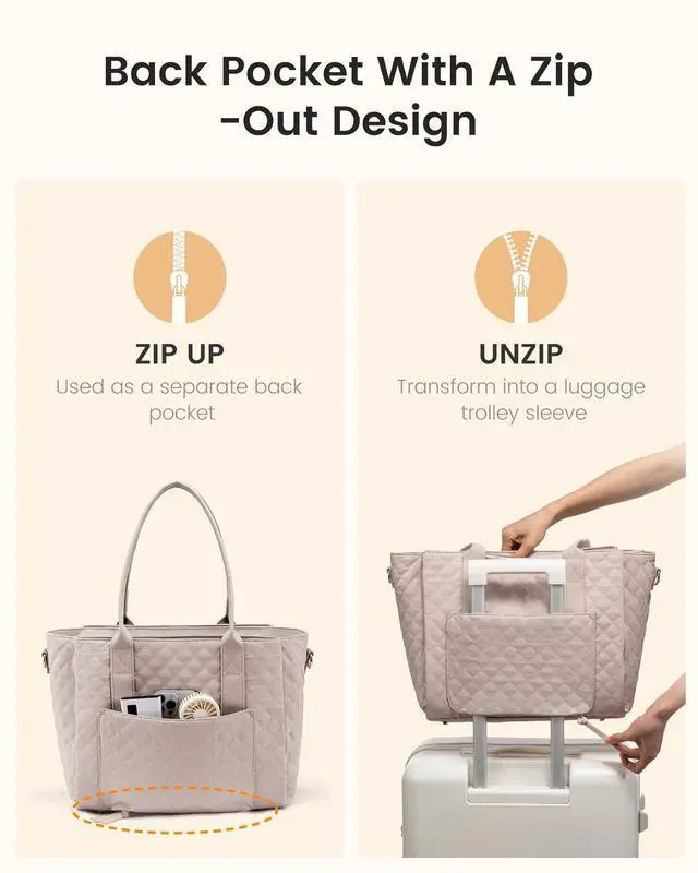 LOVEVOOK Teacher Tote Bag for Women, Quilted Work Tote Nurse Laptop Bag ...