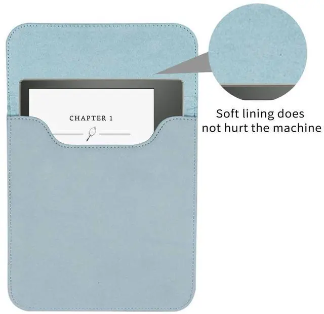 Sleeve Bag Suede Leather for 7" Kindle Oasis (10th Generation, 2019 ...