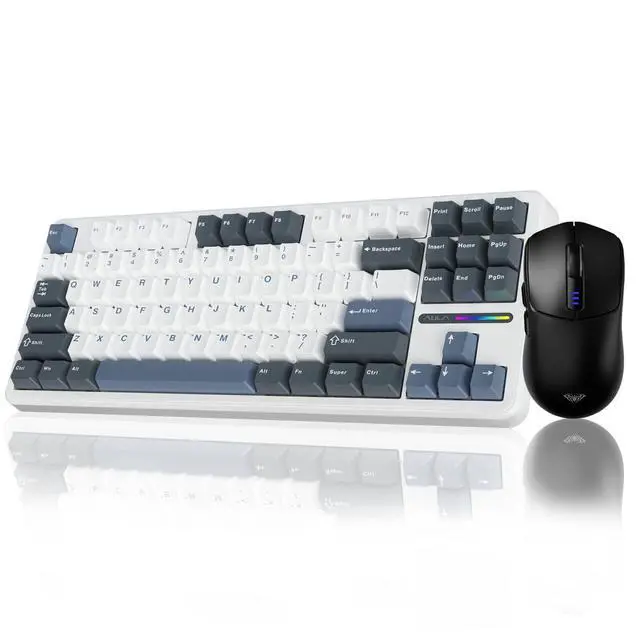 AULA Wireless Keyboard and Mouse Combo, F87 Mechanical Keyboard+SC580 ...