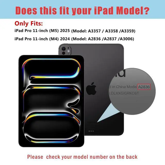 ProCase PU Leather Case for iPad Pro 11 Inch 2025 M5 / 2024 M4 with ...