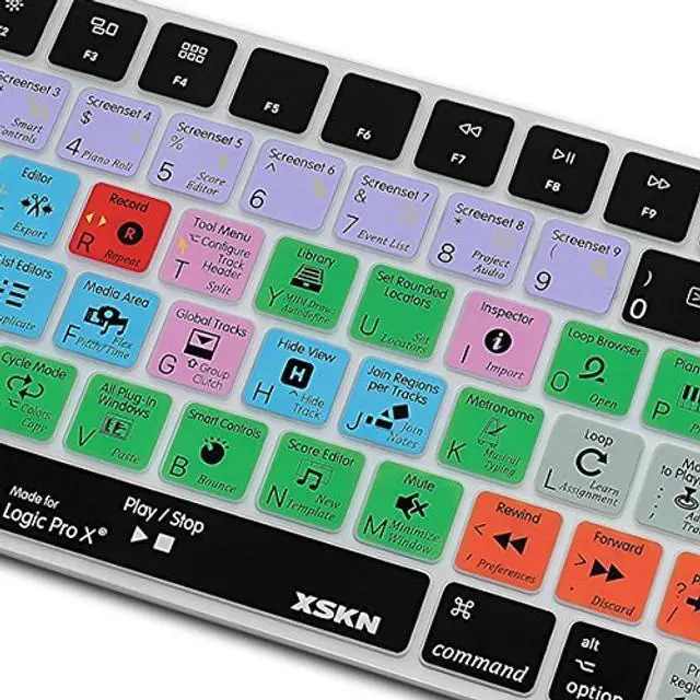 XSKN Logic Pro X 10 Shortcut Silicone Keyboard Skins are Compatible ...