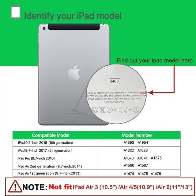 SUPLIK Kids Case for iPad 5th/6th Generation (9.7-inch, 2017/2018 ...