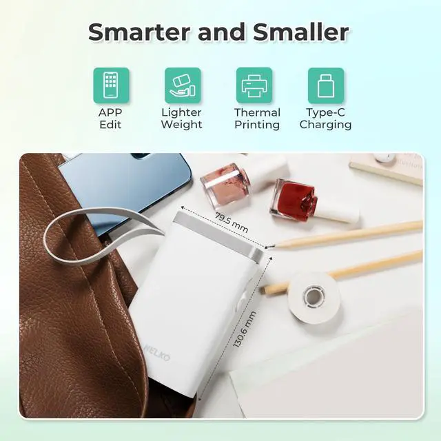 Nelko Label Maker Machine with Tape, P21 Bluetooth Label Printer with 3 ...