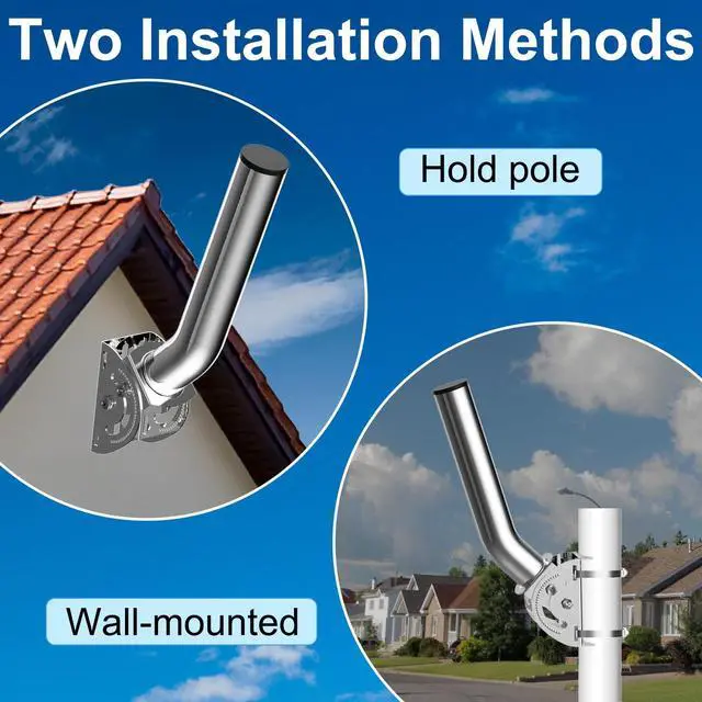 Antenna Mount, Universal Adjustable 12" J Pole & Wall Mounting Bracket ...
