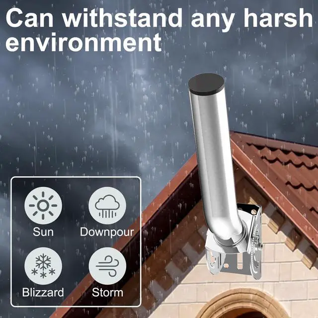 Antenna Mount, Universal Adjustable 12" J Pole & Wall Mounting Bracket ...