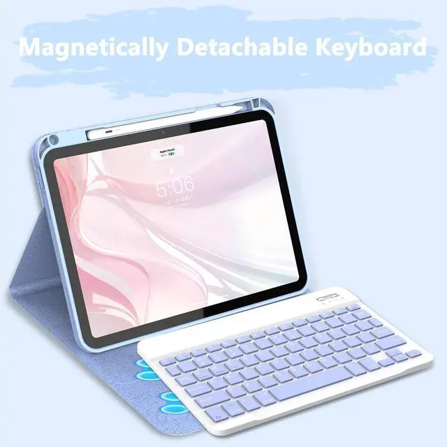 Ynaize for iPad 11th 10th Generation Case with Keyboard - Magnetic ...