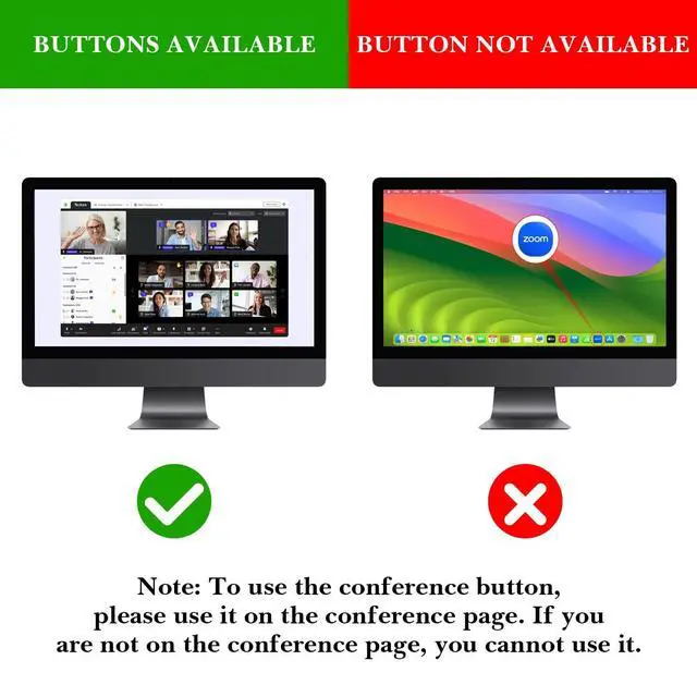 Linkidea USB Zoom Meeting Button for Windows, Start/Stop Video, Mute ...