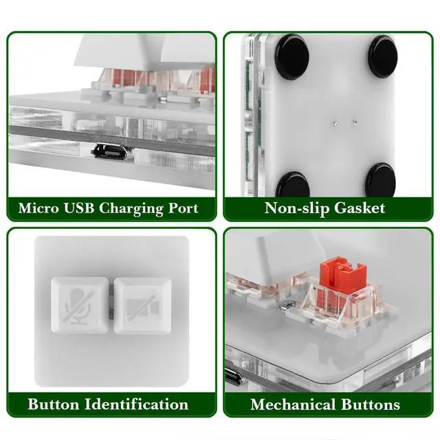 Linkidea USB Zoom Meeting Button for Windows, Start/Stop Video, Mute ...