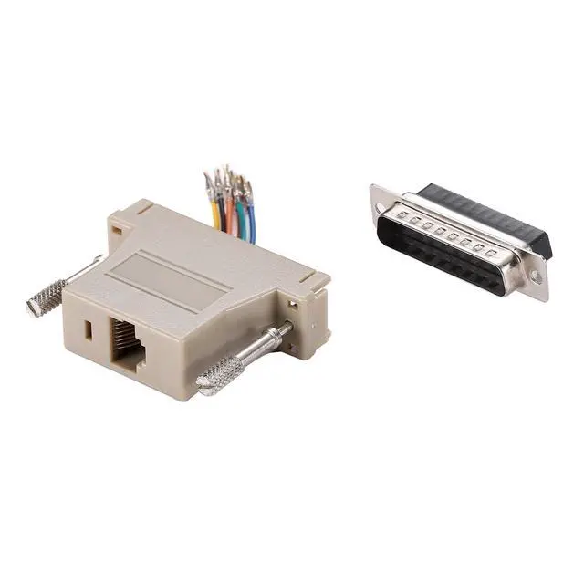 ANMBEST 10PCS DB25 Male Ethernet Adapter, 25 Pin Serial Port Male to ...