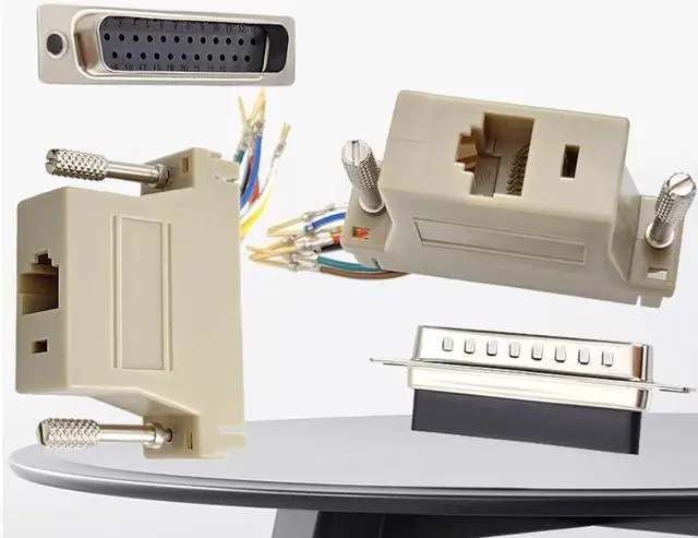 ANMBEST 10PCS DB25 Male Ethernet Adapter, 25 Pin Serial Port Male to ...