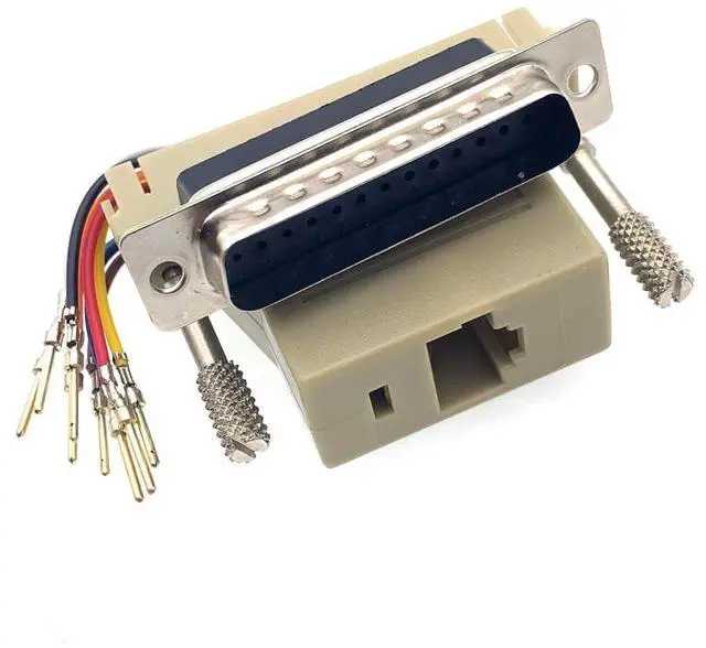 ANMBEST 10PCS DB25 Male Ethernet Adapter, 25 Pin Serial Port Male to ...