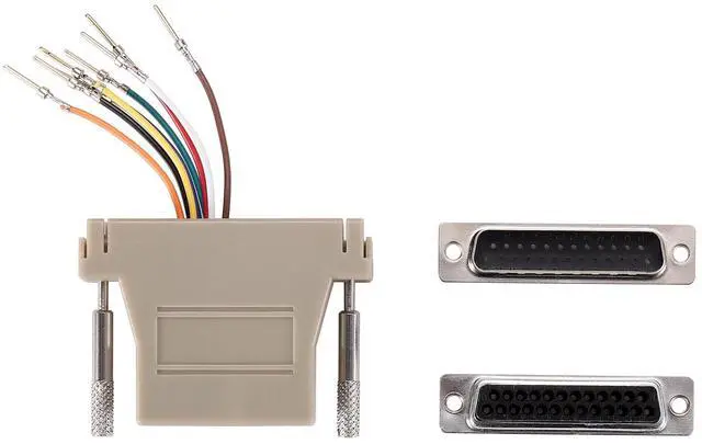 ANMBEST 10PCS DB25 Male Ethernet Adapter, 25 Pin Serial Port Male to ...