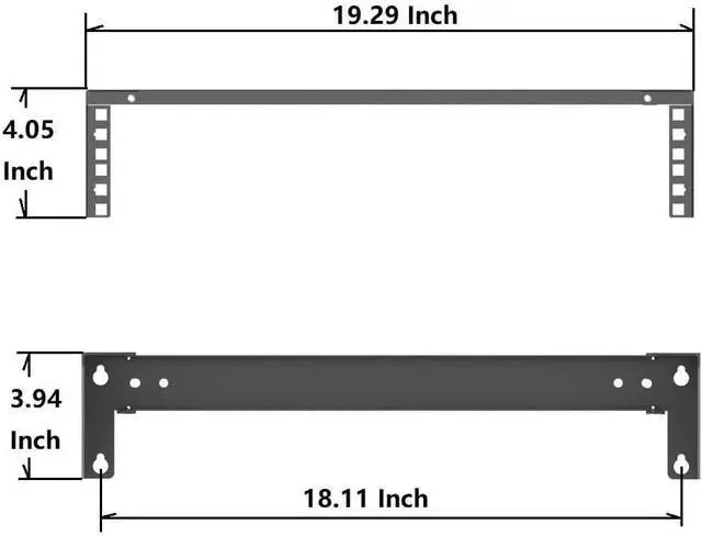 Mofangtech 2 Pack of 2U Hinged 19 Inches Cold Rolled Steel Vertical ...