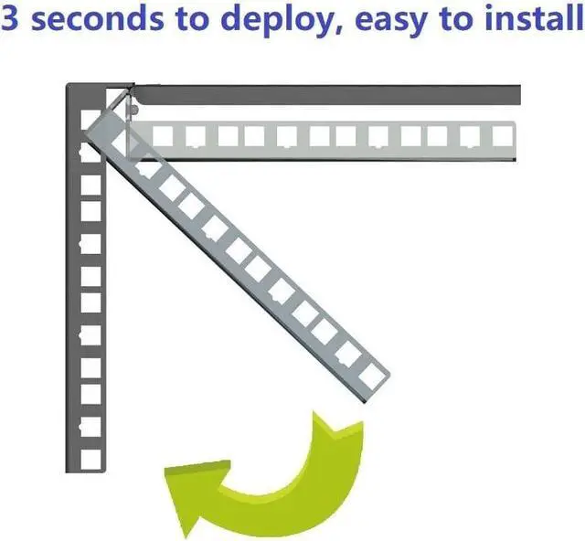 Mofangtech 2 Pack of 2U Hinged 19 Inches Cold Rolled Steel Vertical ...