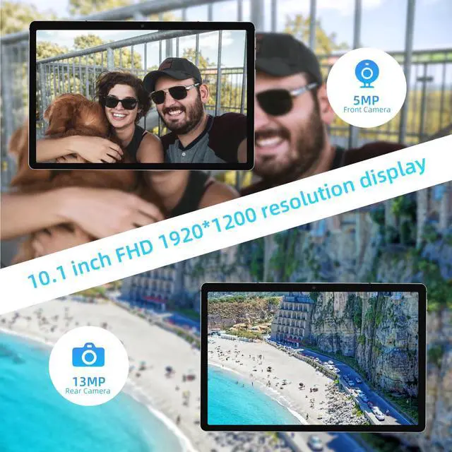 kinstone Android Tablet-10.1 Inch Gaming Tablet with 13MP Dual Camera ...