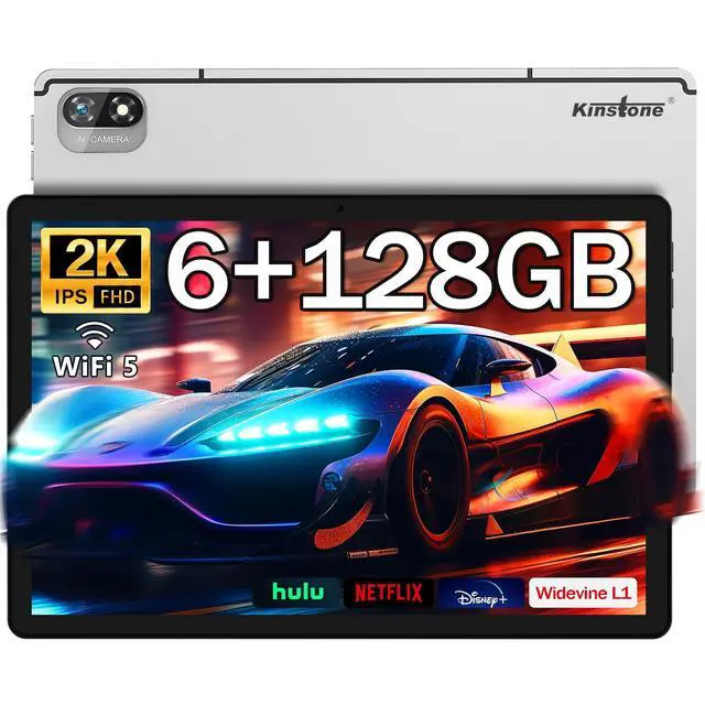 kinstone Android Tablet-10.1 Inch Gaming Tablet with 13MP Dual Camera ...