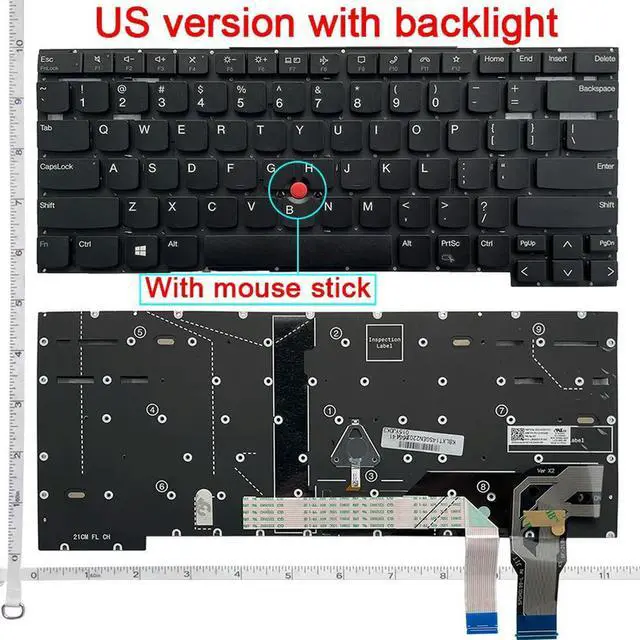 US English Laptop Keyboard For Thinkpad T14s Gen 2 2021 / P1 Gen 4 X1 ...