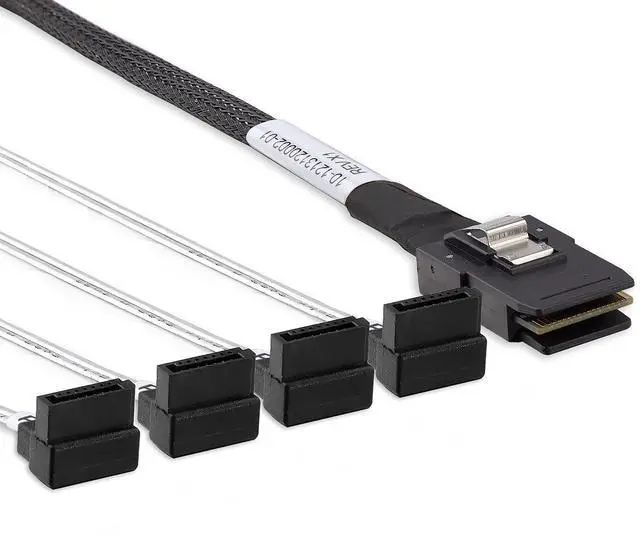 Vszerda MiniSAS SFF-8087 Fan-Out Cable Breakout to 4xSATA, 6Gbps High ...