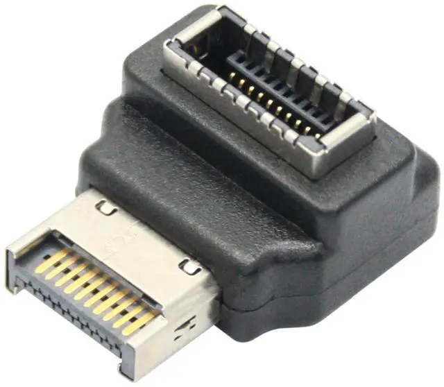 Vszerda 90 Degree USB 3.0 Type E Adapter, Right Angle USB Type E Male ...