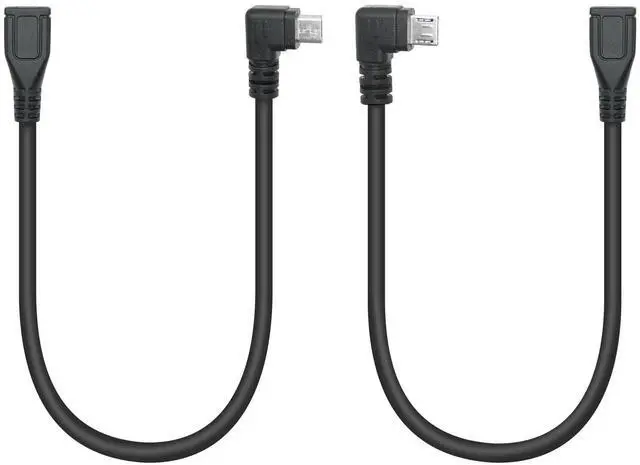 Vszerda Short Micro USB Extension Cable 9inch, 90 Degree Micro USB Left ...