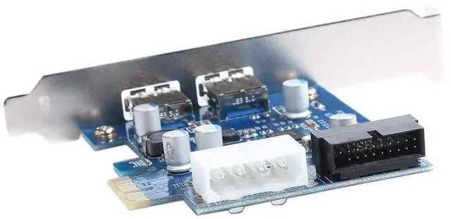Vszerda USB 3.0 PCI-E Controller Card 2 External Port w/Internal 19 Pin ...