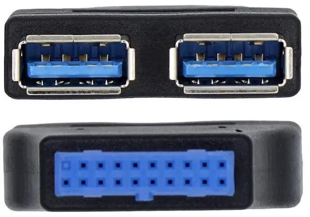 Vszerda 2-Pack 2-Port USB 3.0 A Female to Motherboard 20 Pin Adapter ...