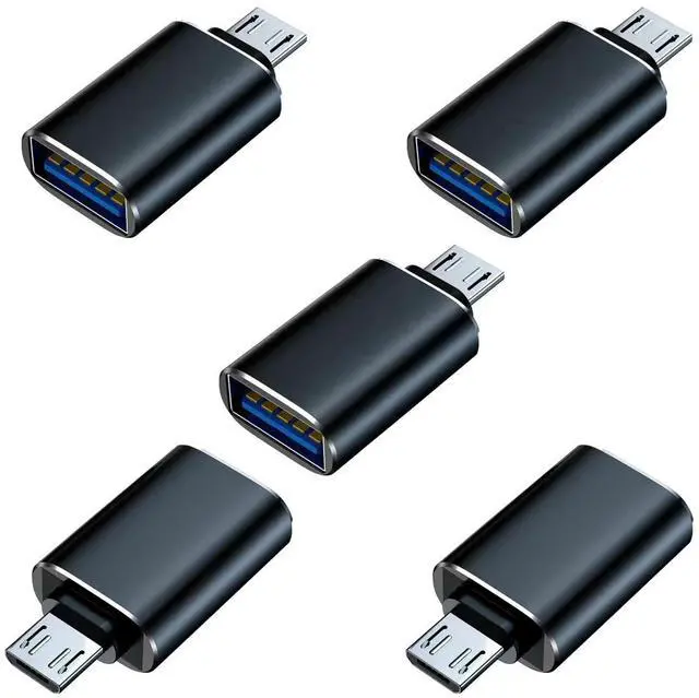 Vszerda 5 Pack Micro USB to USB OTG Adapter, USB A to Micro USB ...