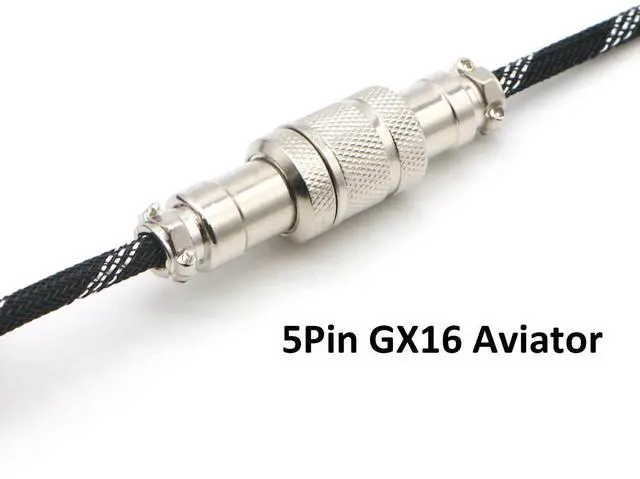 KCSJXF Reverse Coiled Type-C Cable for Gaming Keyboard, Double-Sleeved ...