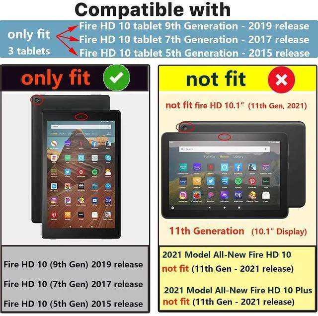 UUcovers for Kindle Fire HD 10 Case 9th/7th/5th Generation (2019/2017 ...