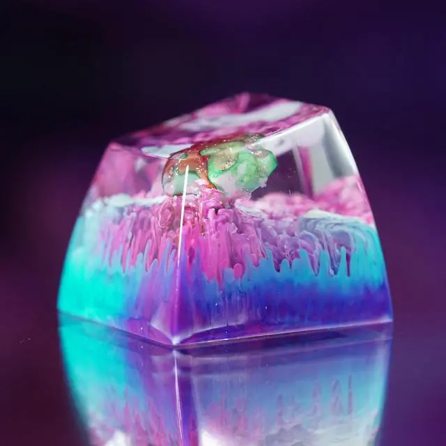 Jellyfish Artisan Keycap Colorful Coral Reef R1 SA Profile Custom Sea ...