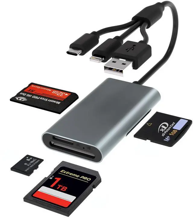 Memory Stick pro Duo Adapter Reader - 4 in 3 SD/TF/MS/XD Card Reader to ...