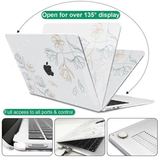 LCMOCICO Compatible with 2025 MacBook Air 13.6 inch Case M4 A3240 Cover ...