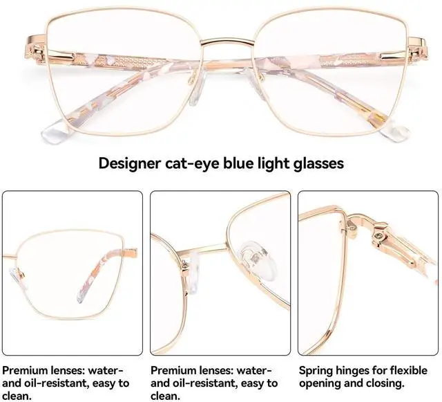 Dollger Blue Light Blocking Glasses for Women Trendy Oversized Computer ...