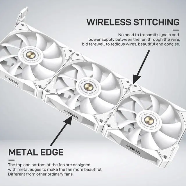 ALSEYE Infinity i12 PC Case Fan, Snap-in Connection Structure ARGB ...