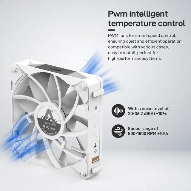 ALSEYE Infinity i12 PC Case Fan, Snap-in Connection Structure ARGB ...