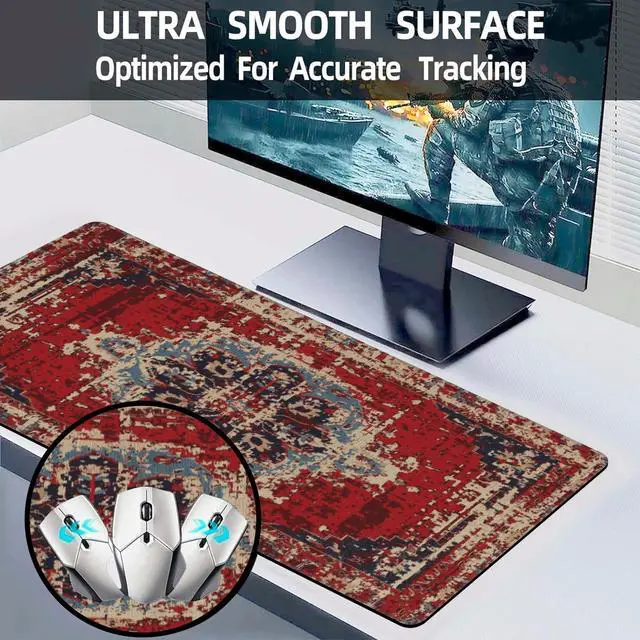 Desk Mat,Boho Carpet Style Large Gaming Mouse Pad XL,Boho Rug Desk Pad ...