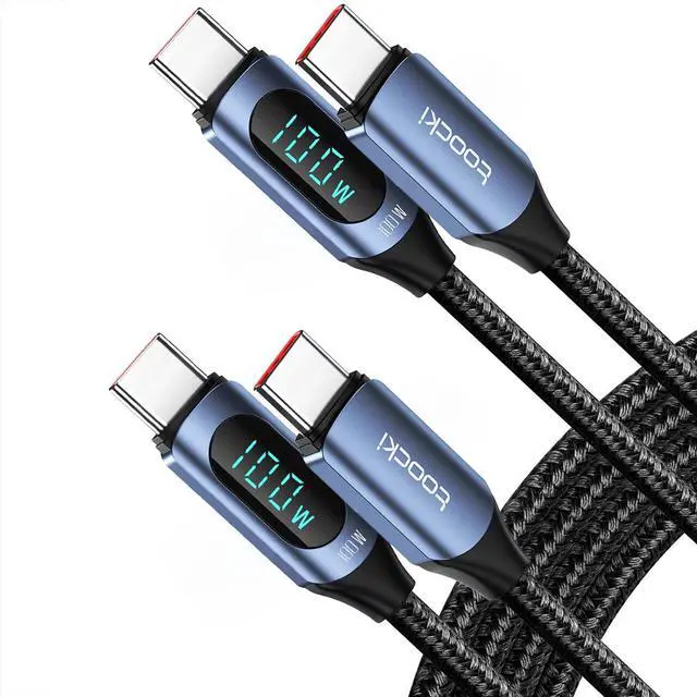 toocki 100W USB C to USB C Cable 6.6FT Type C Charge Fast Charging ...