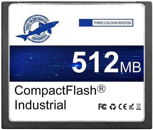 Dogfish Compact Flash Memory Card 512MB Industrial CF Type I Card FAT16 ...