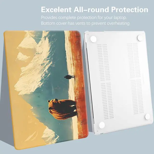 KEROM Compatible for MacBook Air 13 inch Case 2025 M4, 2024-2022 M3 M2 ...