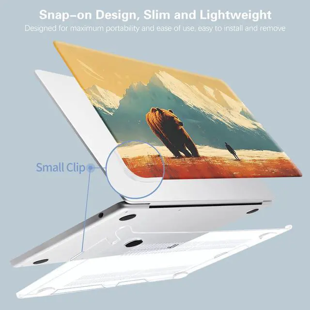 KEROM Compatible for MacBook Air 13 inch Case 2025 M4, 2024-2022 M3 M2 ...