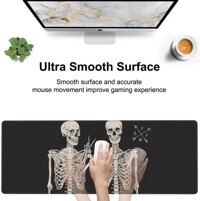 Human Skeletons Best Friends Desk Mat,Large Gothic Human Skeleton ...