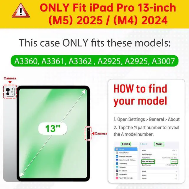 Fintie Hybrid Slim Case for iPad Pro 13-inch (M5) 2025 / (M4) 2024 ...