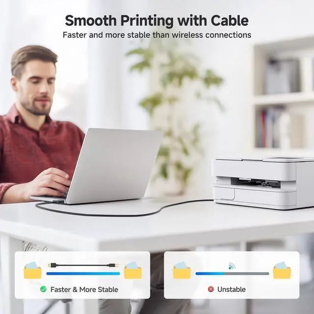 Cable Matters Long 3-Pack USB Printer Cable - 15ft, USB A to B Cable ...